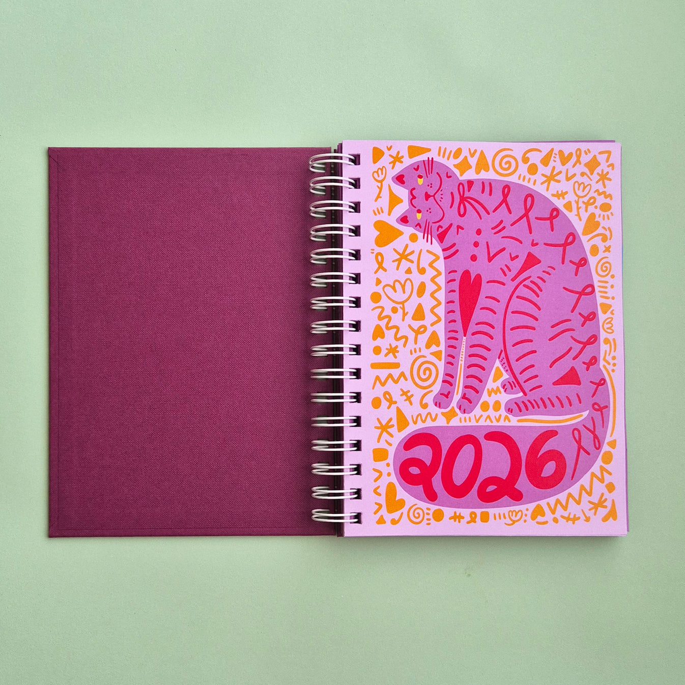 2026 Kitty Diary | A diary full of cute cats | Plan 2026 With Cats ...