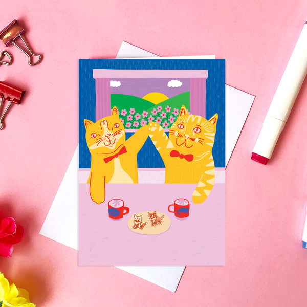 Cats High Five - Greeting Card – Able And Game